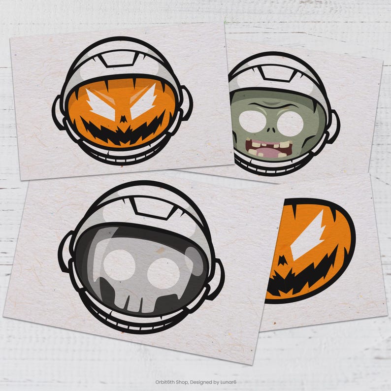 Space Halloween Mask Printable Zombie Masks Pumpkin Mask Halloween ...