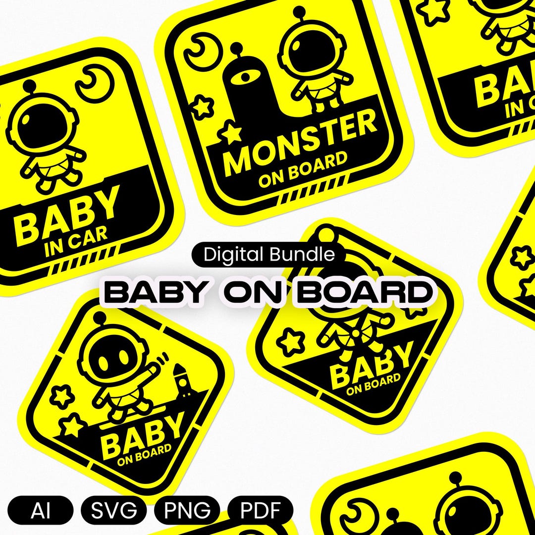 Baby on Board - Digital Bundle, Clipart, PNG - Etsy