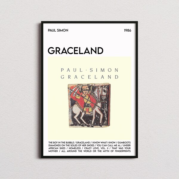 Graceland Paul Simon Poster - Etsy