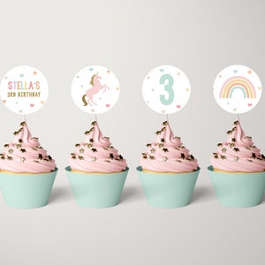 Editable Pastel Unicorn Birthday Invitation Template: Instant Download ...