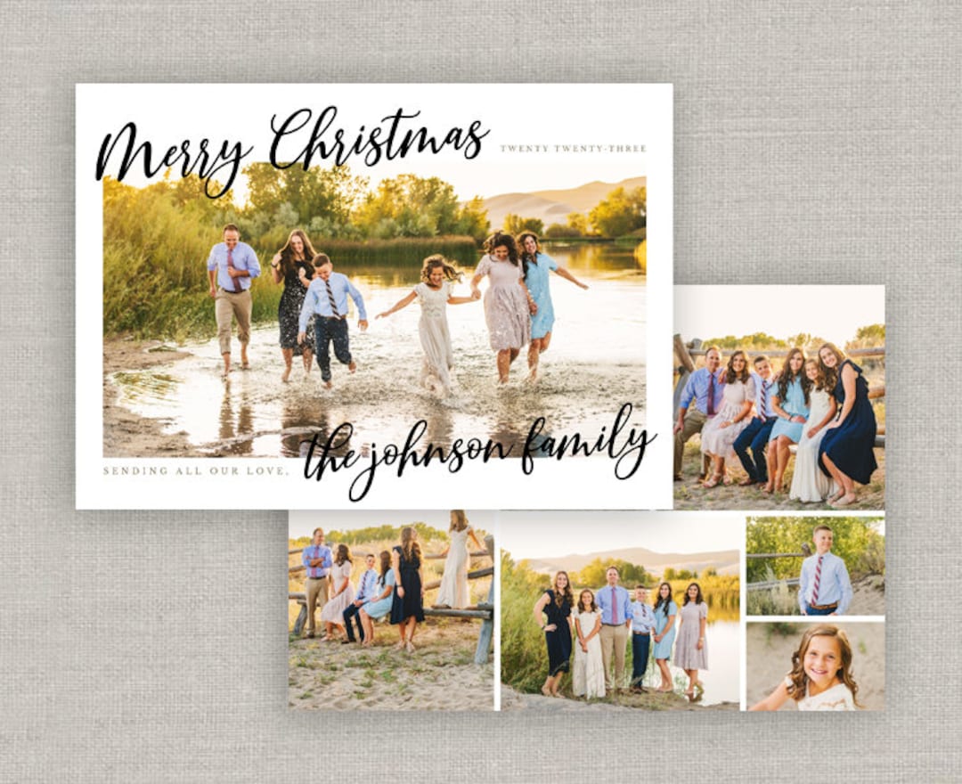 Editable Merry Christmas Card Template: Instant Download - Etsy