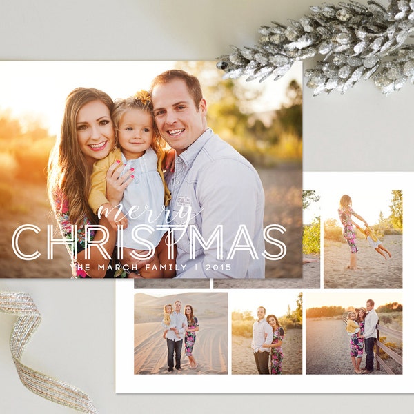 Photoshop Template Christmas Card - Etsy