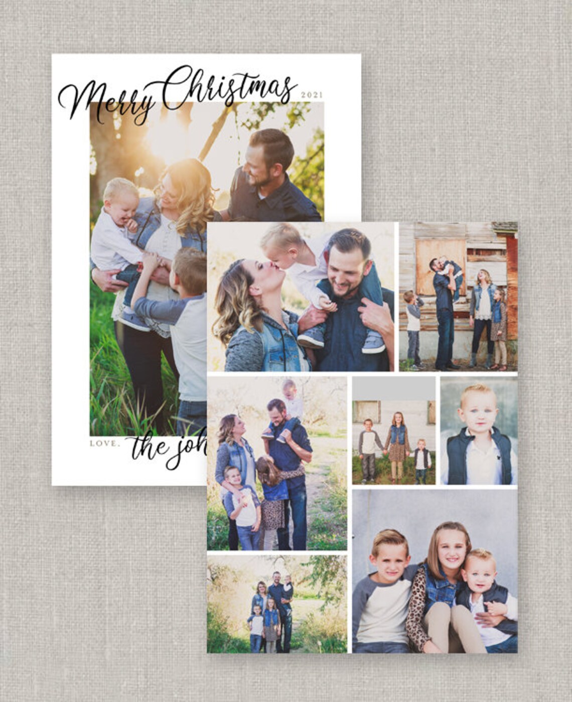 Christmas Corner Card Template for Photoshop: Instant Download - Etsy