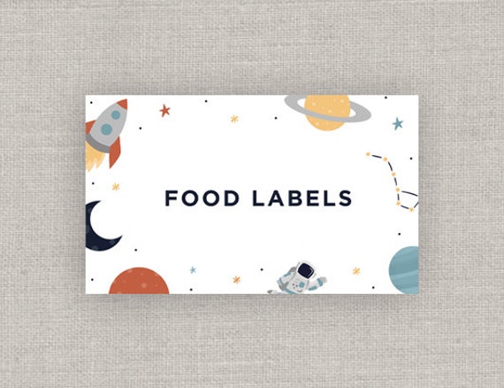 Space Food Tent Labels: Instant Download - Etsy