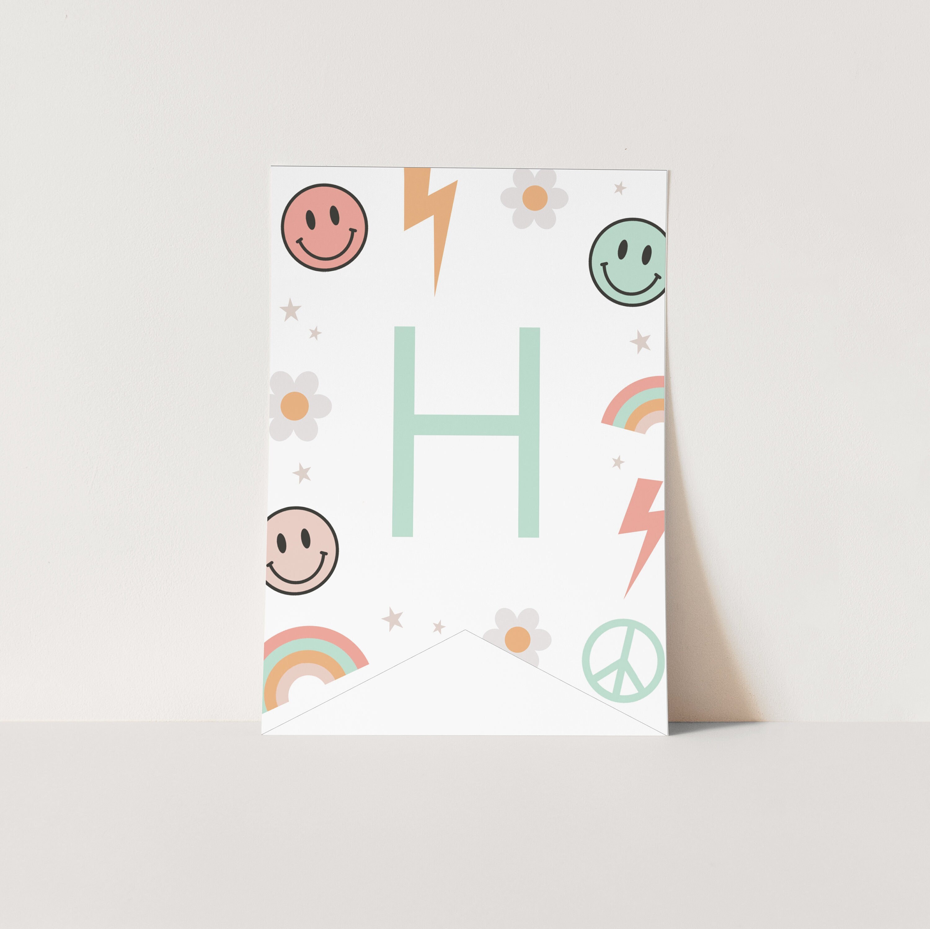 Editable Happy Face Birthday Banner Template: Instant Download - Etsy
