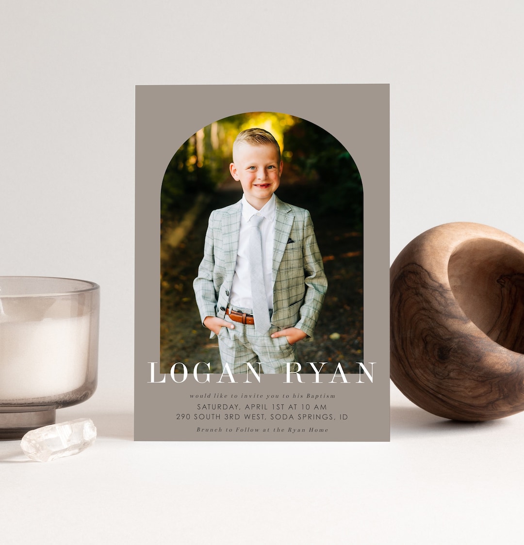 Editable Logan LDS Baptism Invitation Template: Instant Download - Etsy UK