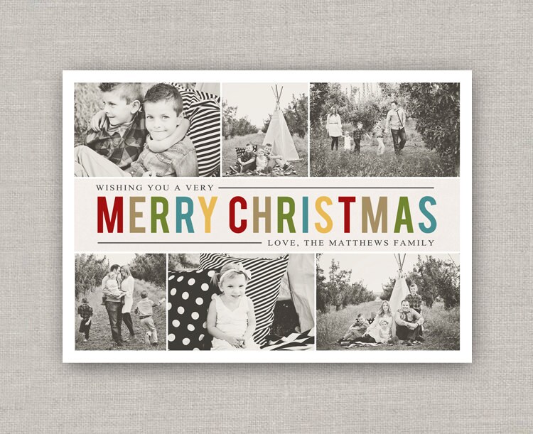 Christmas Collage Photo Card - Etsy
