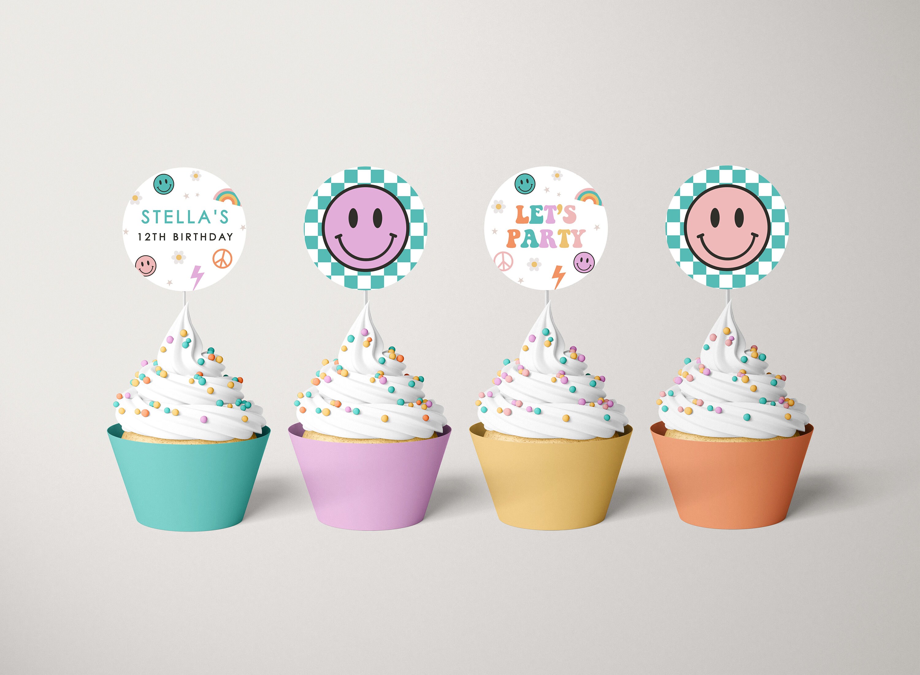 Editable Happy Face Birthday Invitation Template: Instant Download - Etsy