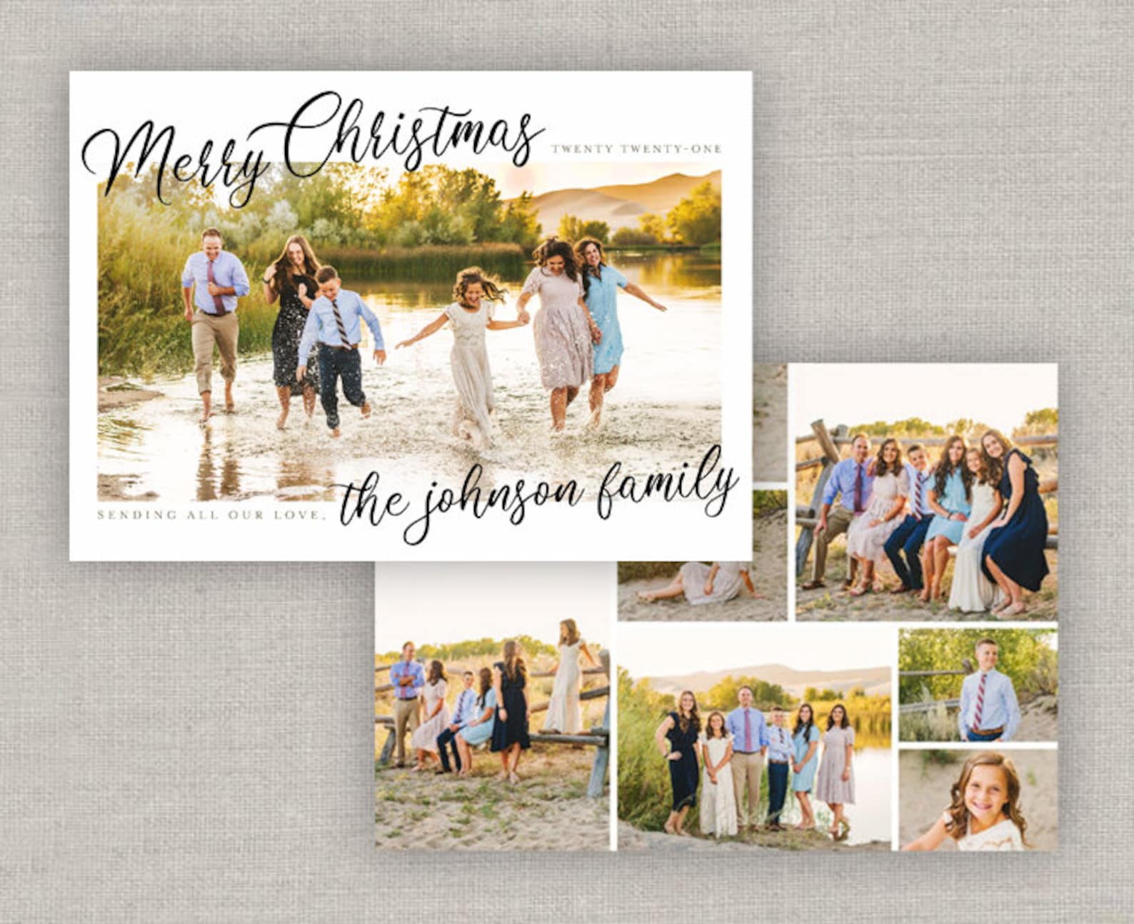 Christmas Card Template for Photoshop: Instant Download - Etsy