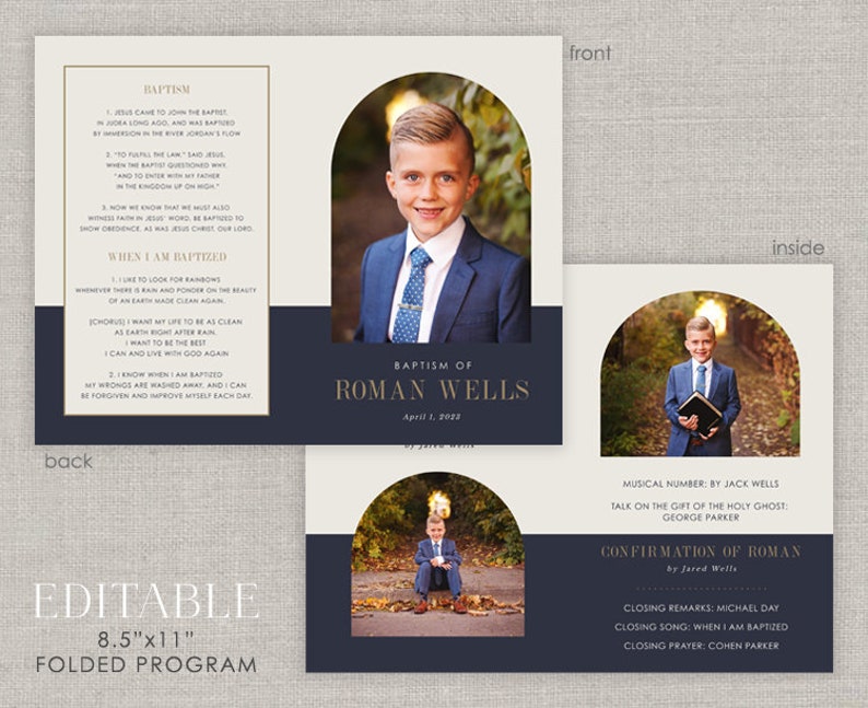LDS Baptism Invitation - Roman - Etsy