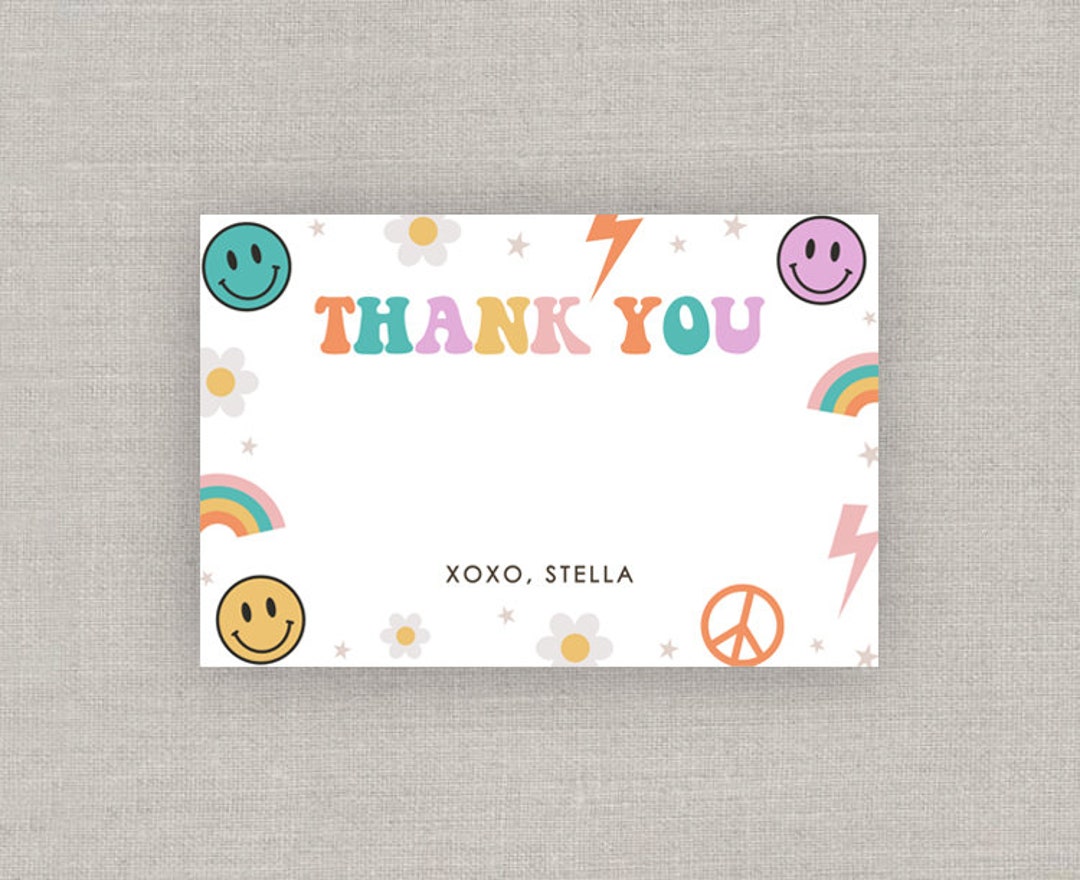 Happy Face Thank You: Instant Download - Etsy