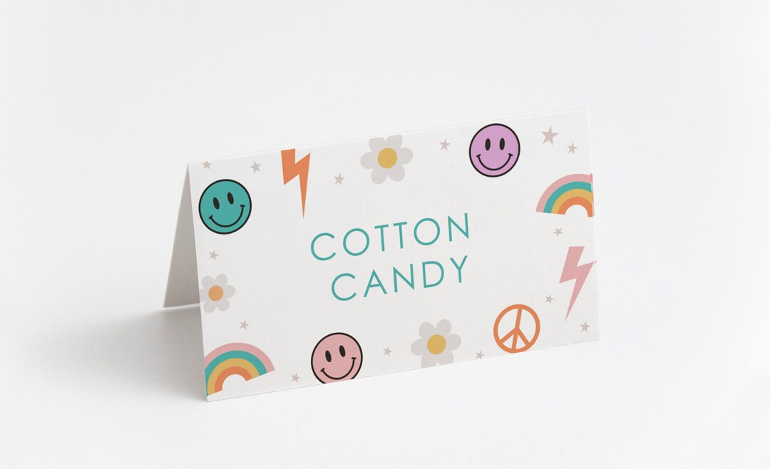 Happy Face Food Tent Labels: Instant Download - Etsy