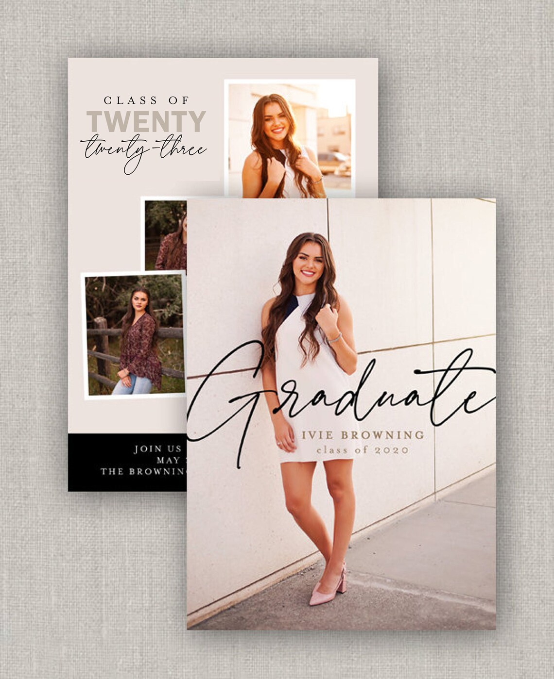 Ivie Graduation Announcement Template for Photoshop: Instant - Etsy