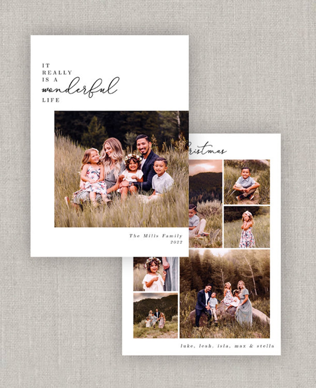 Editable Simply Wonderful Christmas Card Template: Instant Download - Etsy