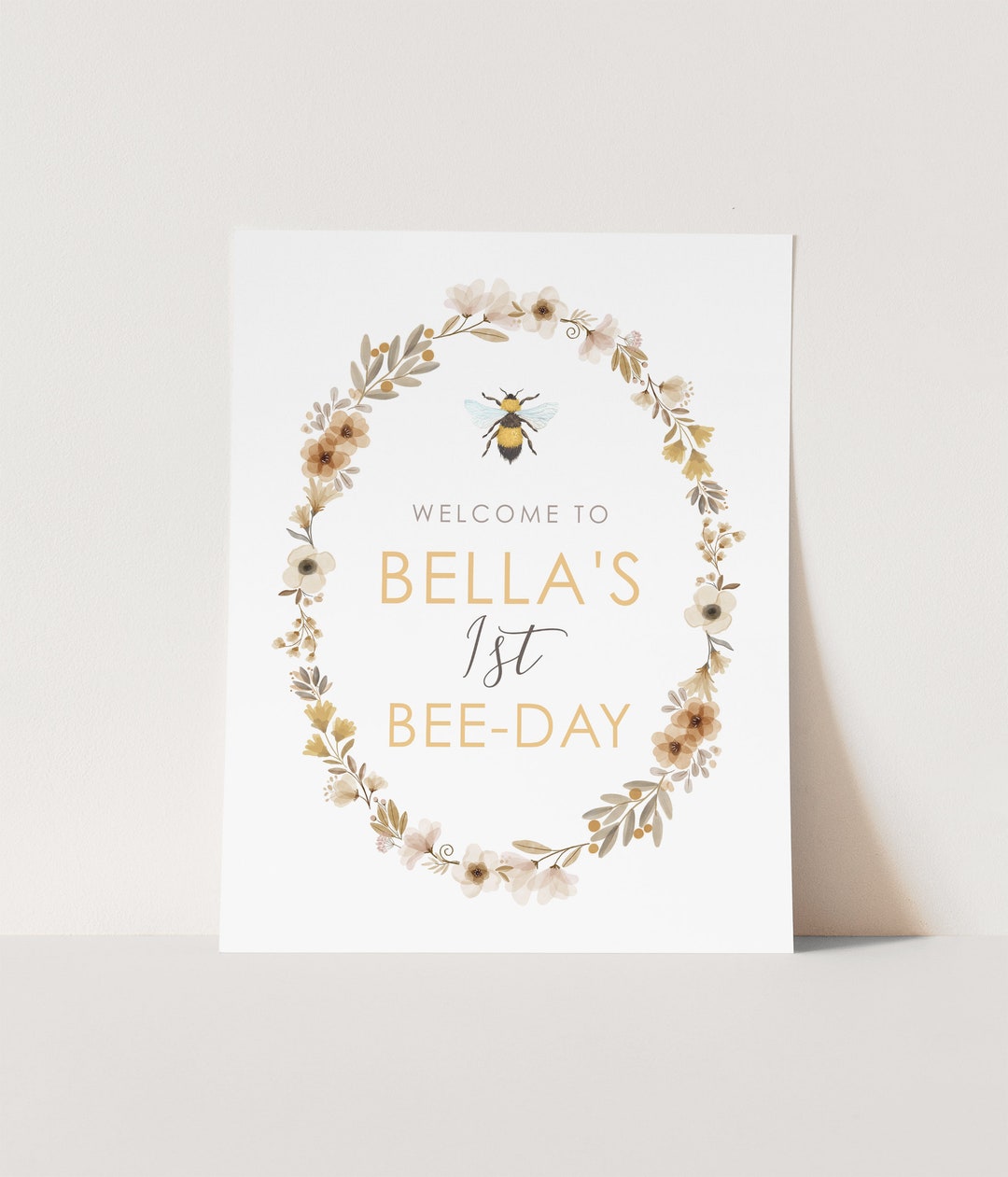 Editable Bee Welcome Sign Template: Instant Download - Etsy