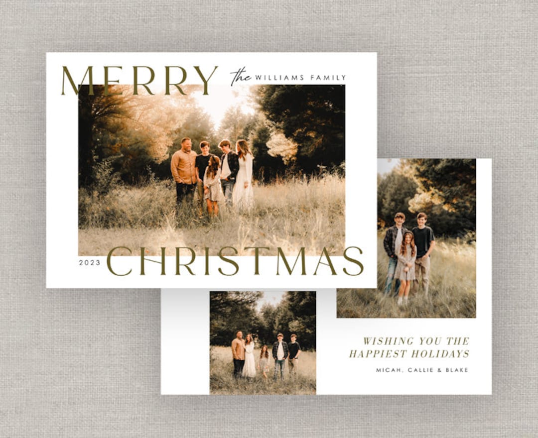 Editable Classic Christmas Card Template: Instant Download - Etsy