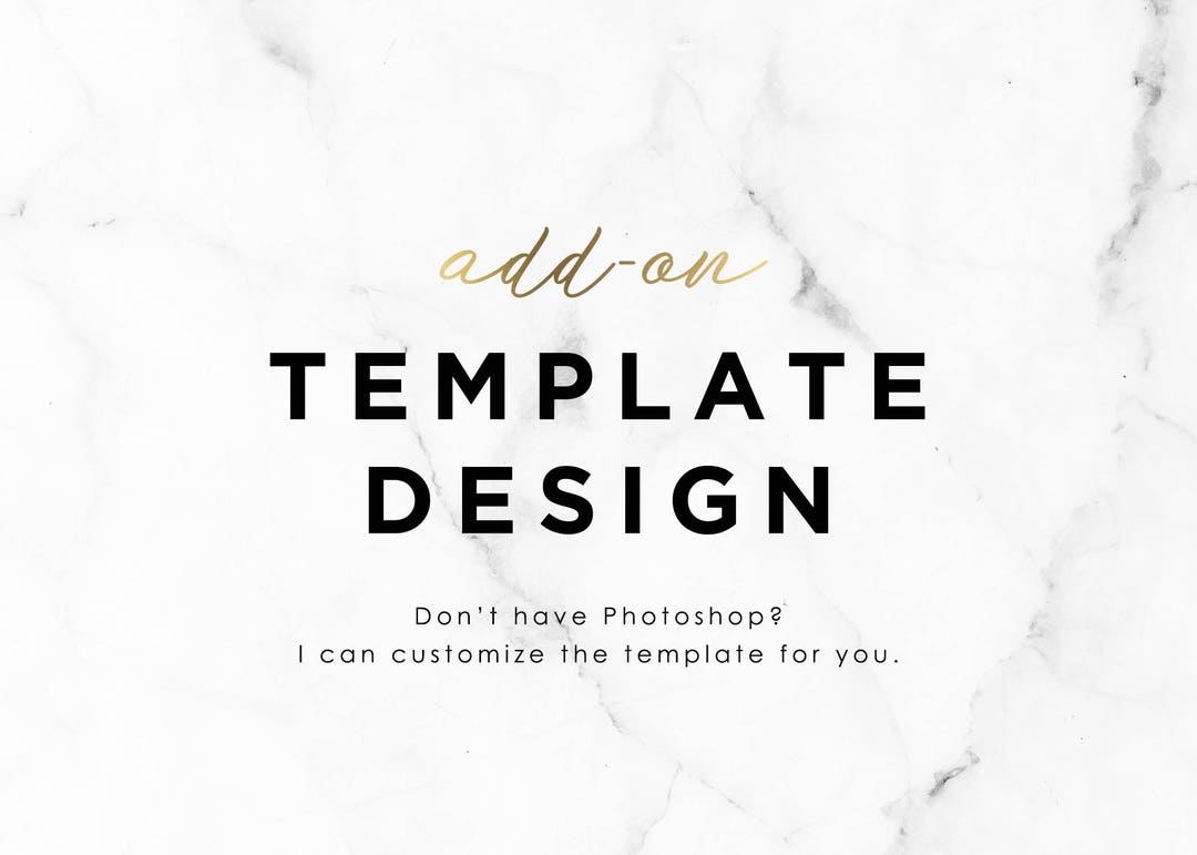 Template Design Add-on - Etsy