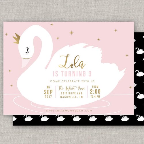 Swan Princess Milestone 1st Birthday Poster Swan 1st Birthday - Etsy