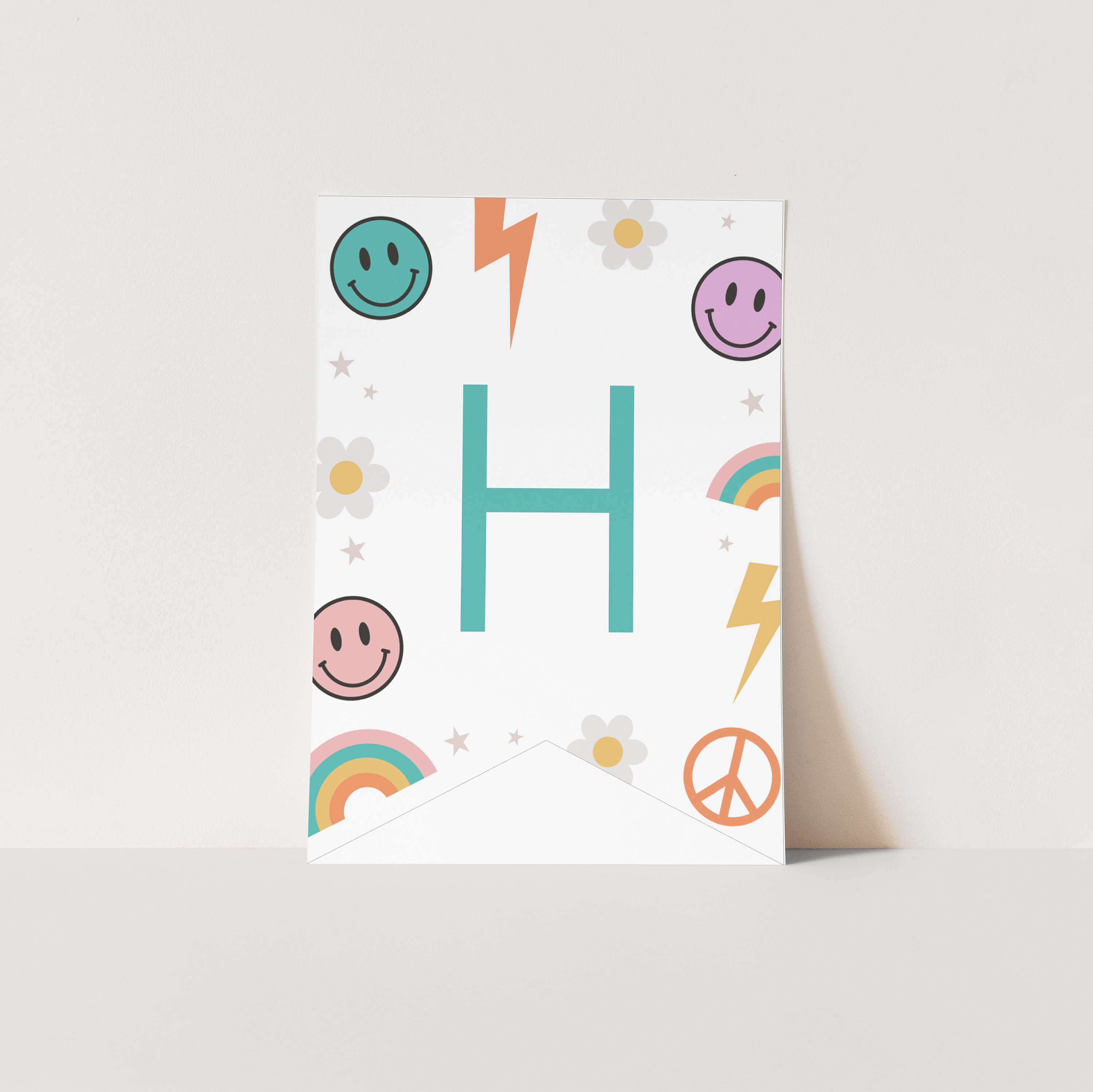 Editable Happy Face Birthday Banner Template: Instant Download - Etsy ...