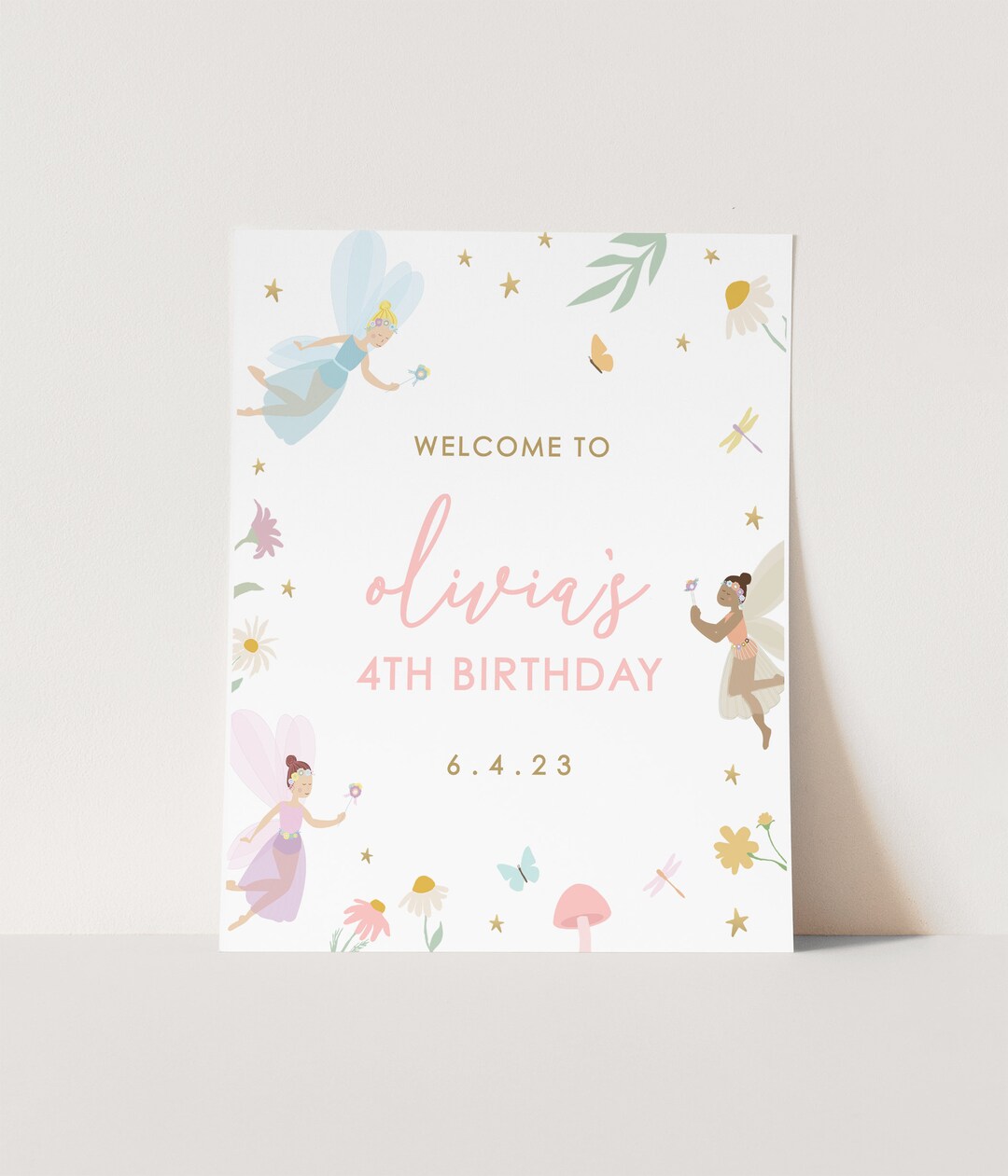 Editable Fairy Welcome Sign Template: Instant Download - Etsy
