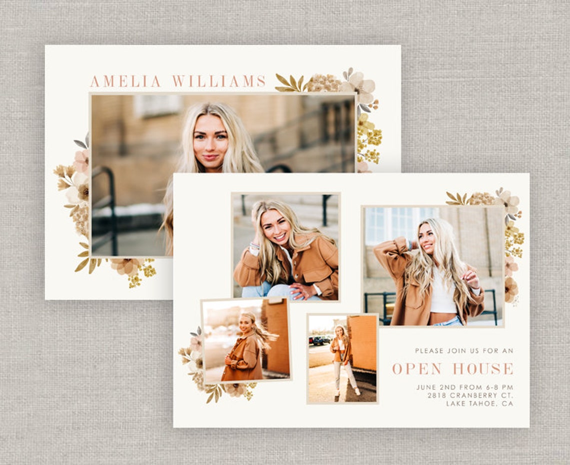 Editable Amelia Graduation Announcement Template: Instant - Etsy
