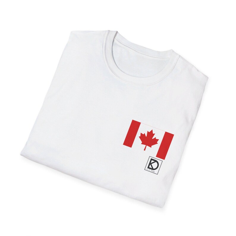 Canadian Flag T-shirt - Minimalist Design With Canada Flag Emblem on ...
