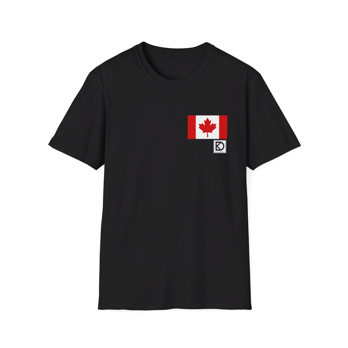 Canadian Flag T-shirt - Minimalist Design With Canada Flag Emblem on ...
