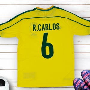 The Best Defence Player Carlos Number 6 Brazil Football Jersey Adult ...