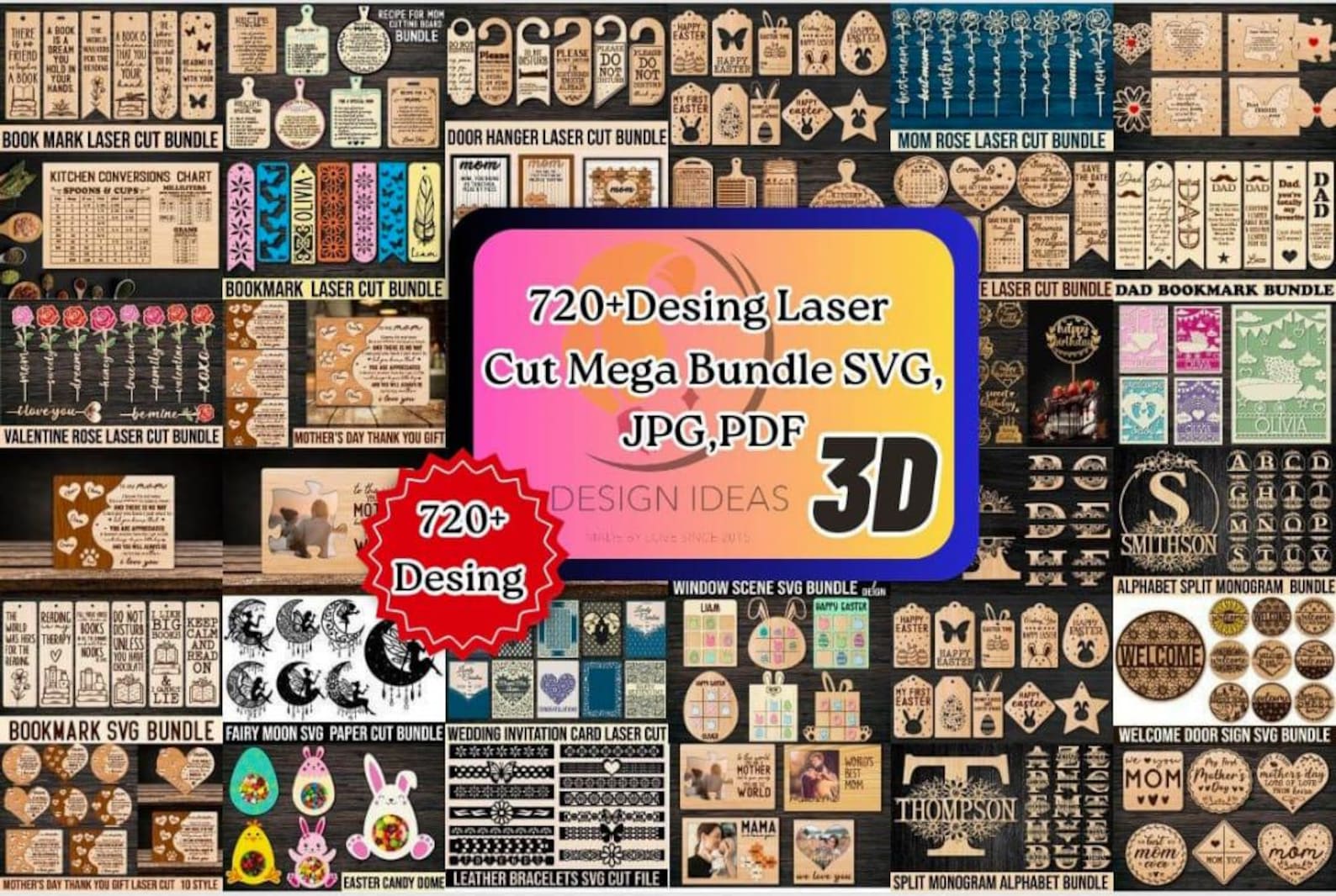 Ultimate Laser Cut Design Mega Bundle: 720 Premium Templates for ...