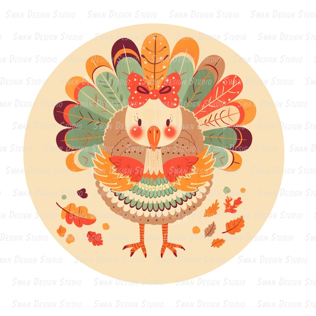 Colorful Cute Thanksgiving Turkey Png Svg, Thanksgiving, Autumn Png ...