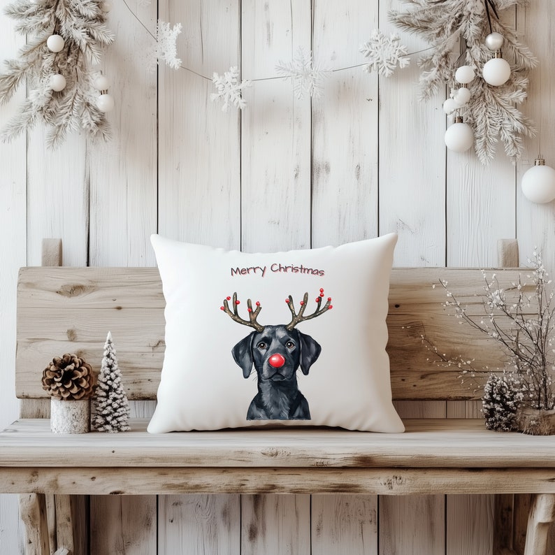 Christmas Black Lab Reindeer Design,holiday Dog Design,labrador ...