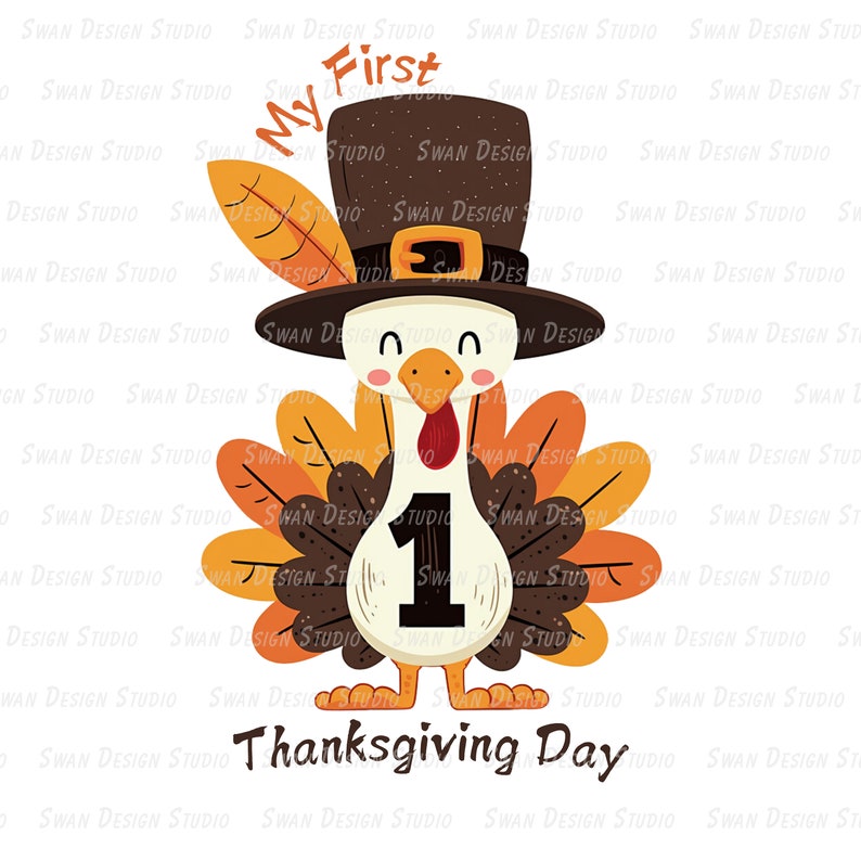 Boy Turkey Png Svg, Thanksgiving Monogram, My 1st Thanksgiving, Boy ...