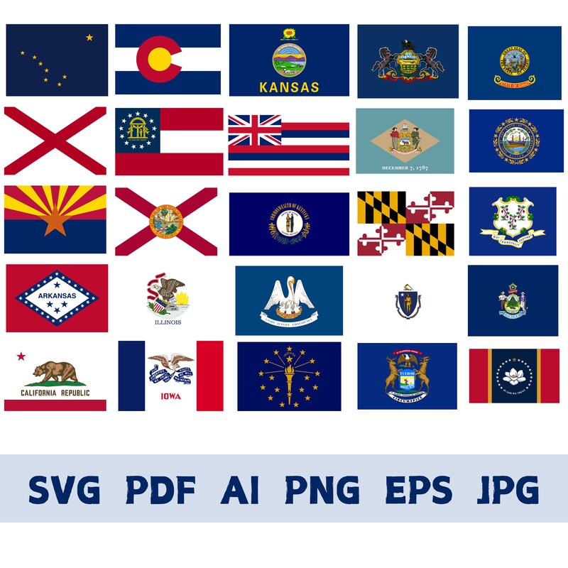 Commemorative State Flags - Etsy