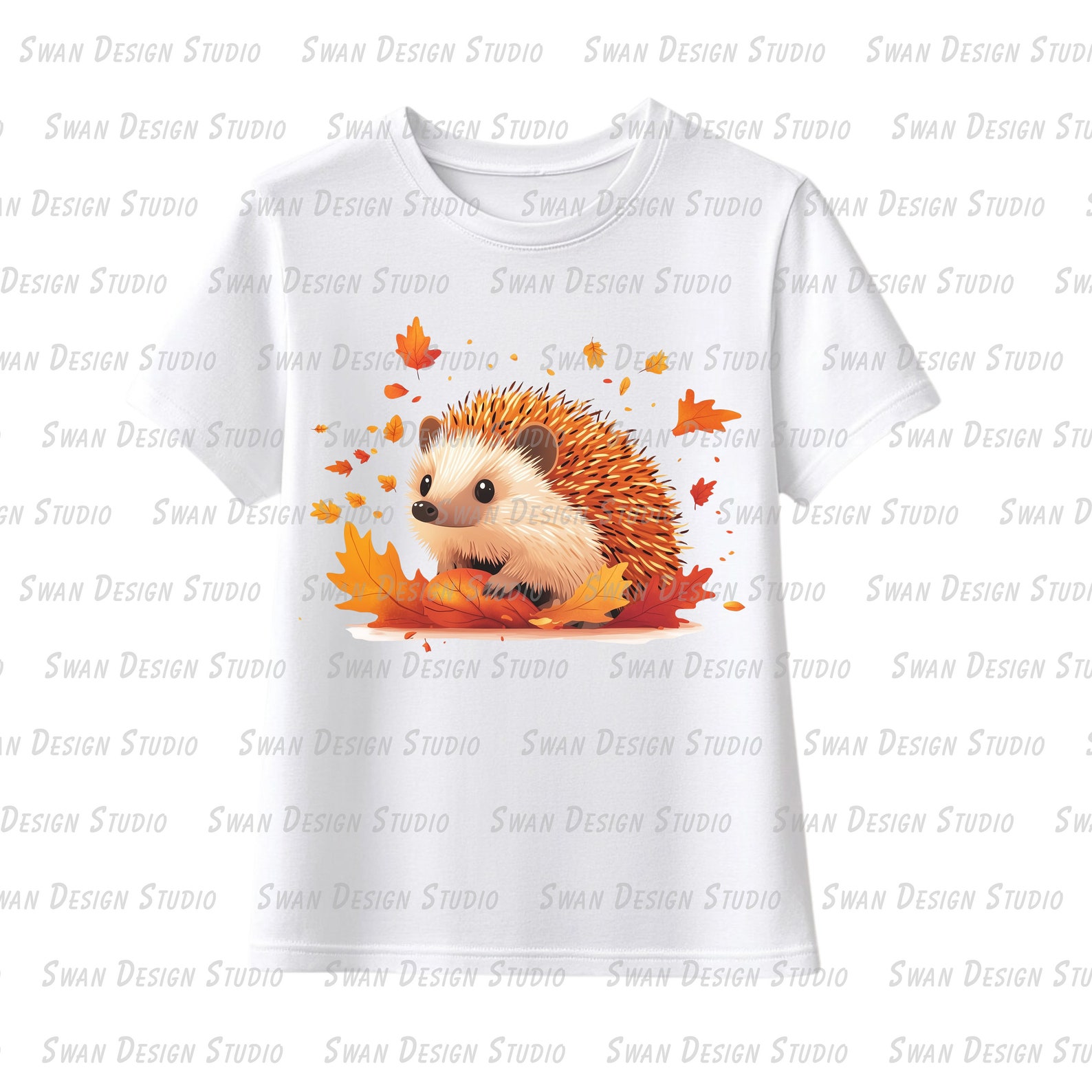 Cute Hedgehog,fall Png,falling Leaves,maple Leaves,autumn Design ...
