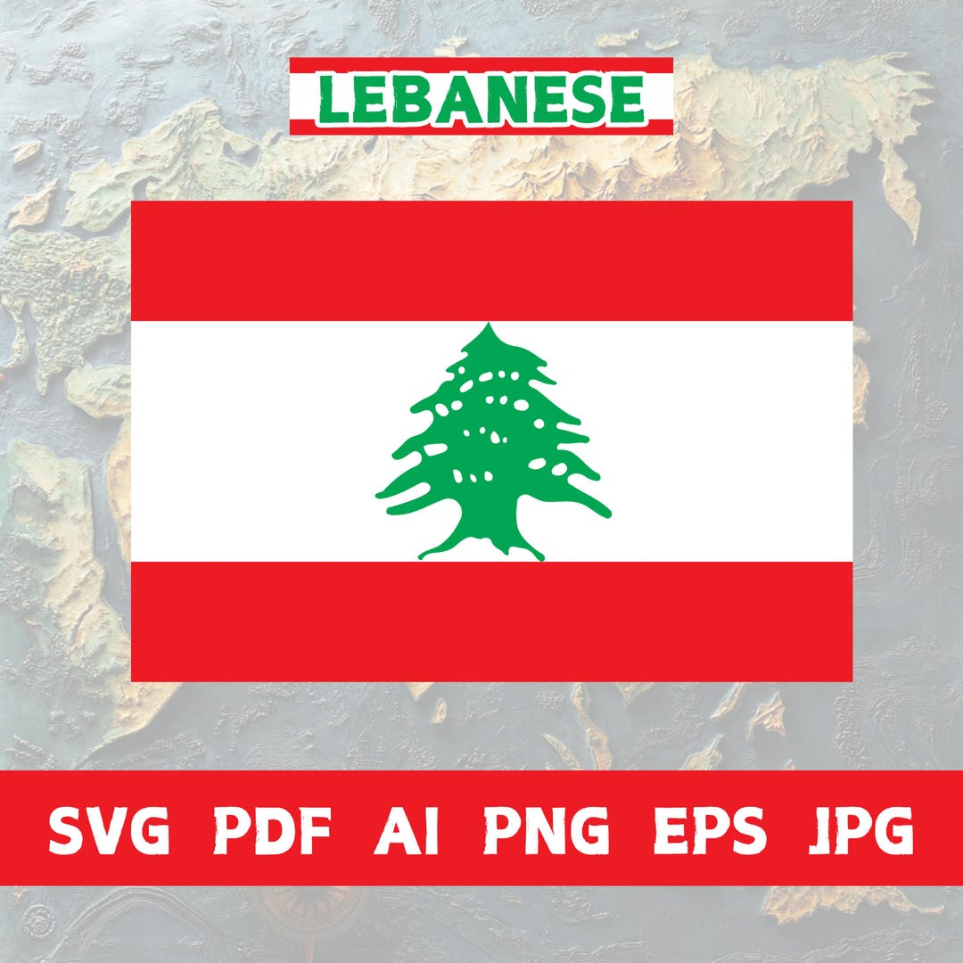 Lebanon Flag, Middle East,lebanese National Flag,red White Green Cedar ...
