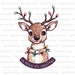Oh Deer Reindeer Christmas Clipart, Cute Reindeer With Lights Design ...