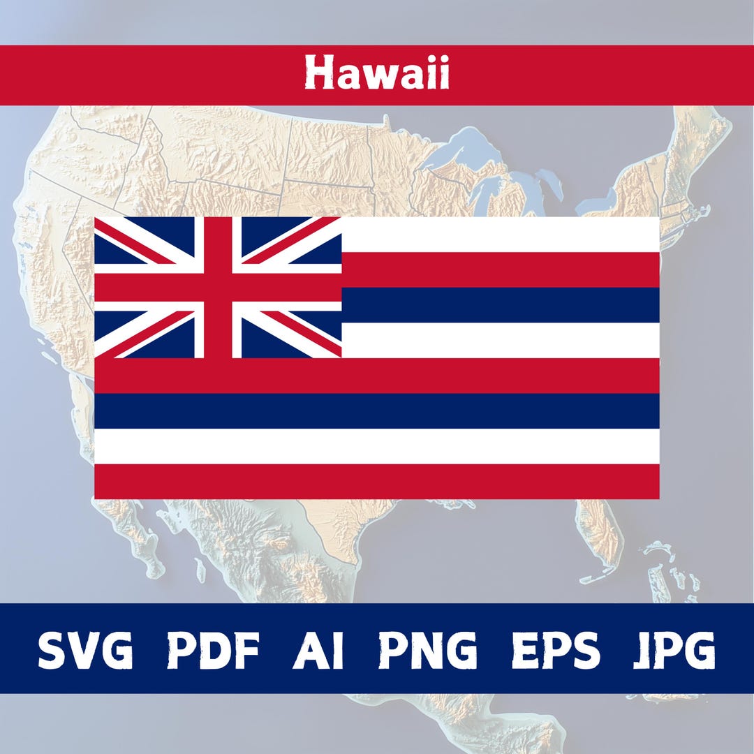 Hawaii and American Flag Set|high-resolution Images Svg Png Ai Eps Pdf ...