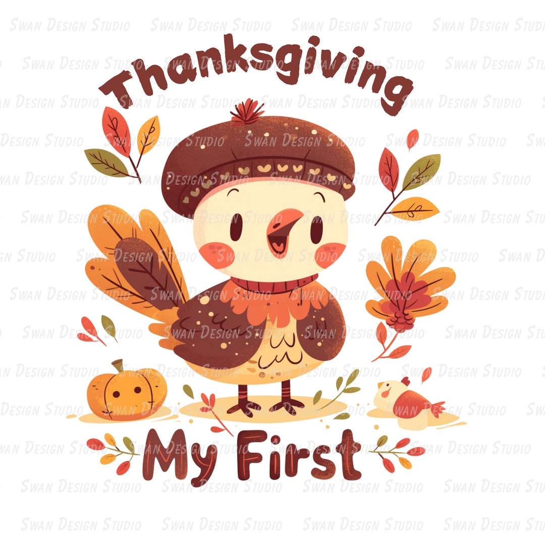 Boy First Thanksgiving Day Png Svg ,turkey Baby Thanksgiving Png , Cute ...
