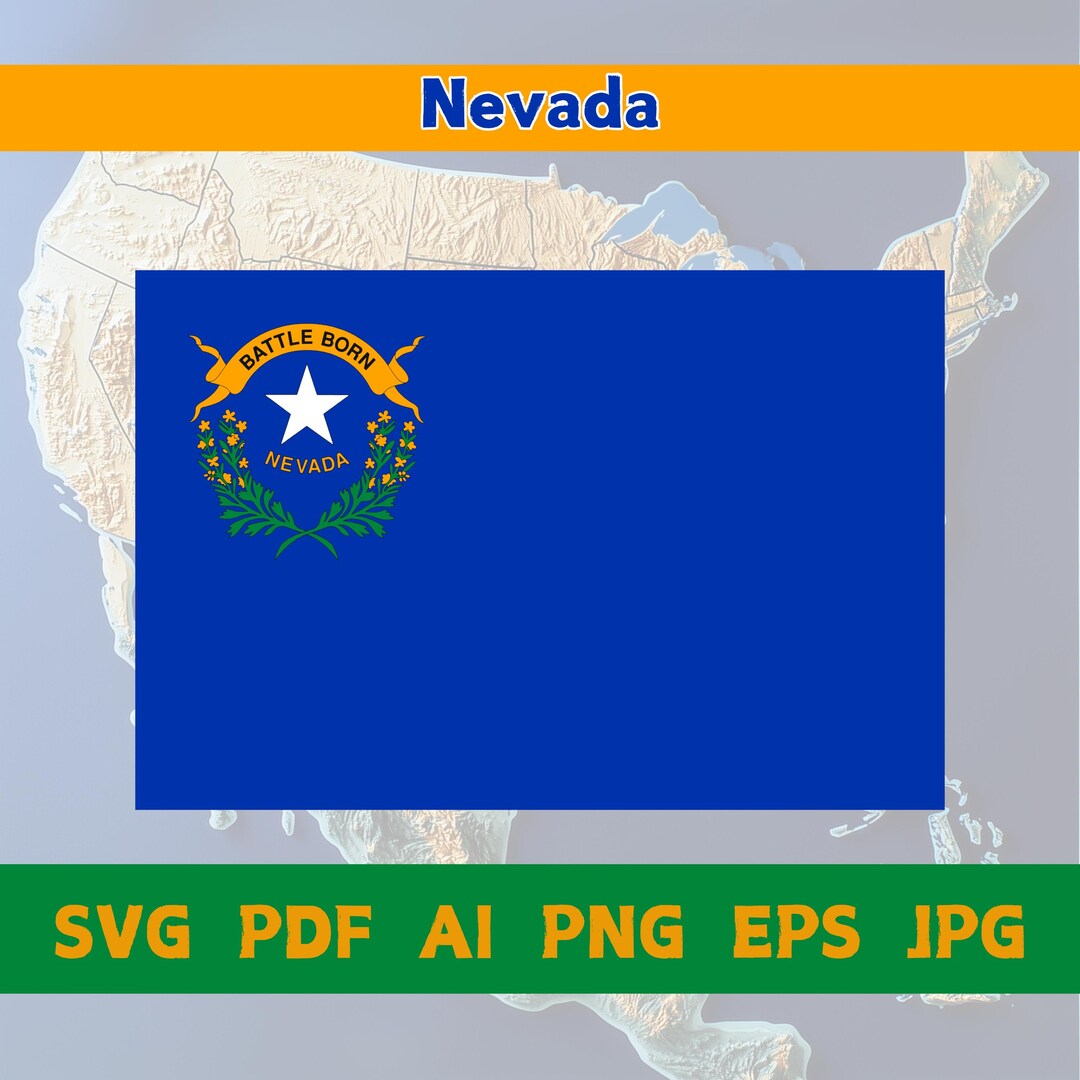 Nevada State Flag Svg Png Ai Eps Pdf Jpg|usa Flag Bundle,american Svg ...