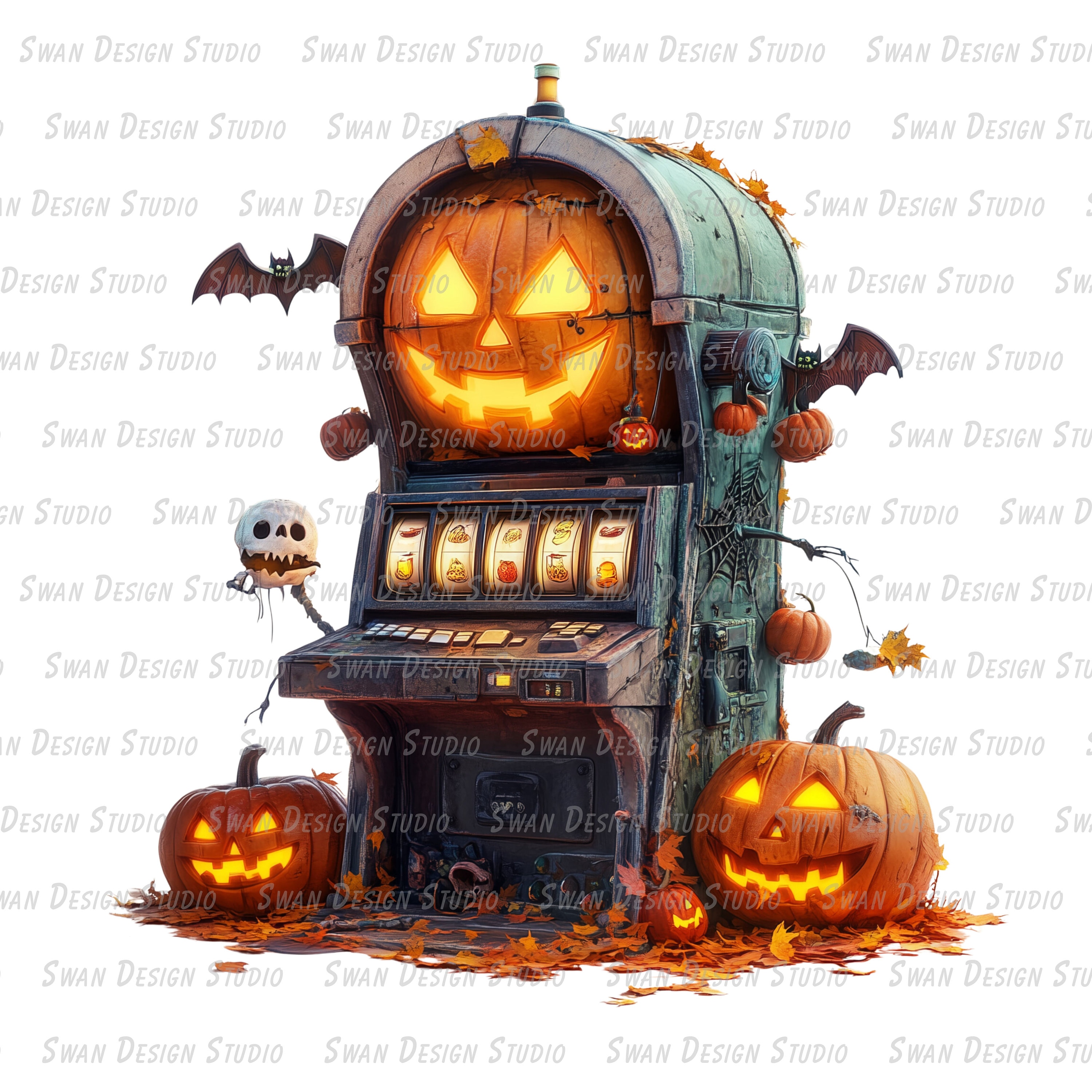 Halloween Slot Machine ,pumpkins Bats,jack-o'-lantern Pumpkins,bats ...