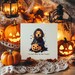 Halloween Puppy Clipart, Golden Retriever in Ghost and Hood Costume ...