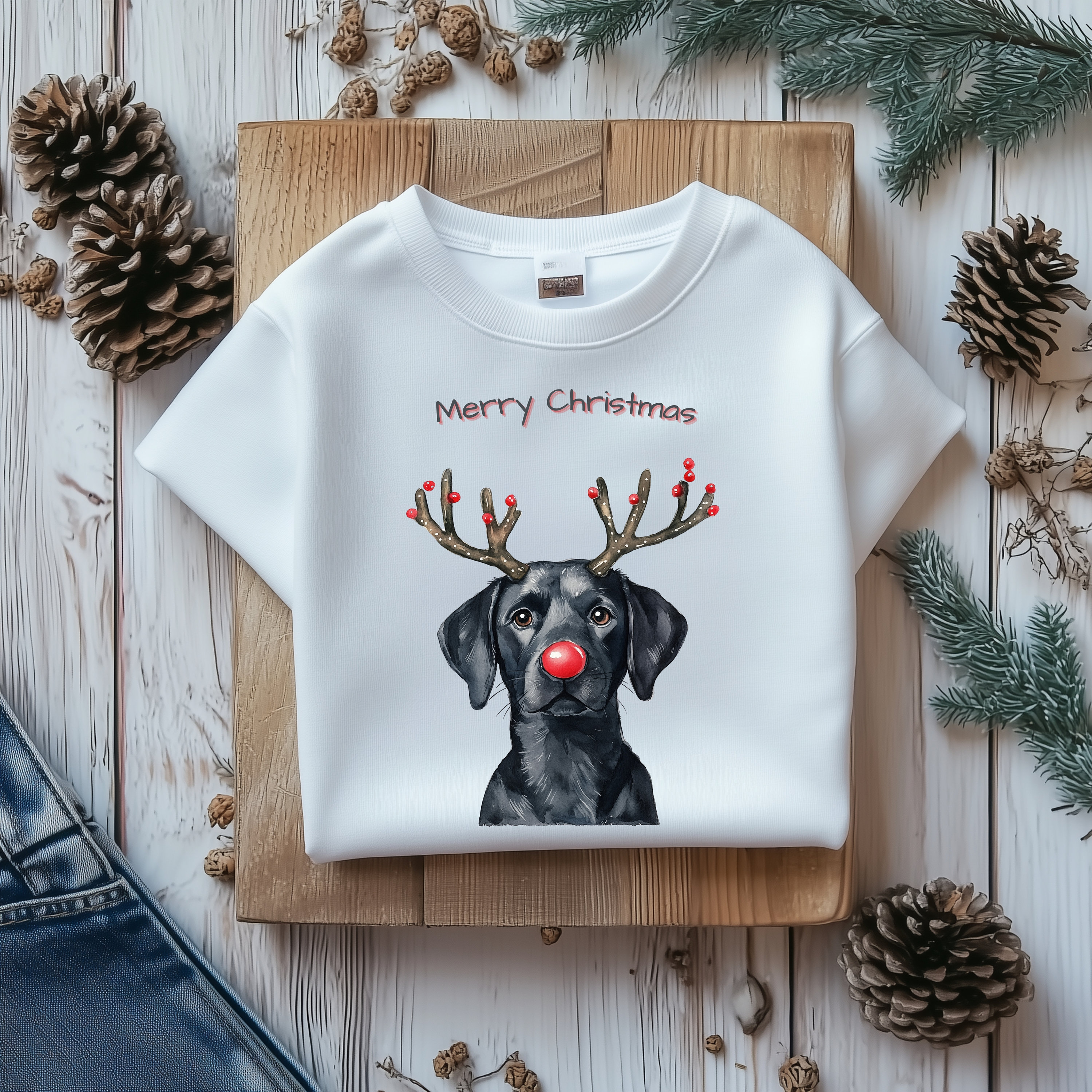 Christmas Black Lab Reindeer Design,holiday Dog Design,labrador ...