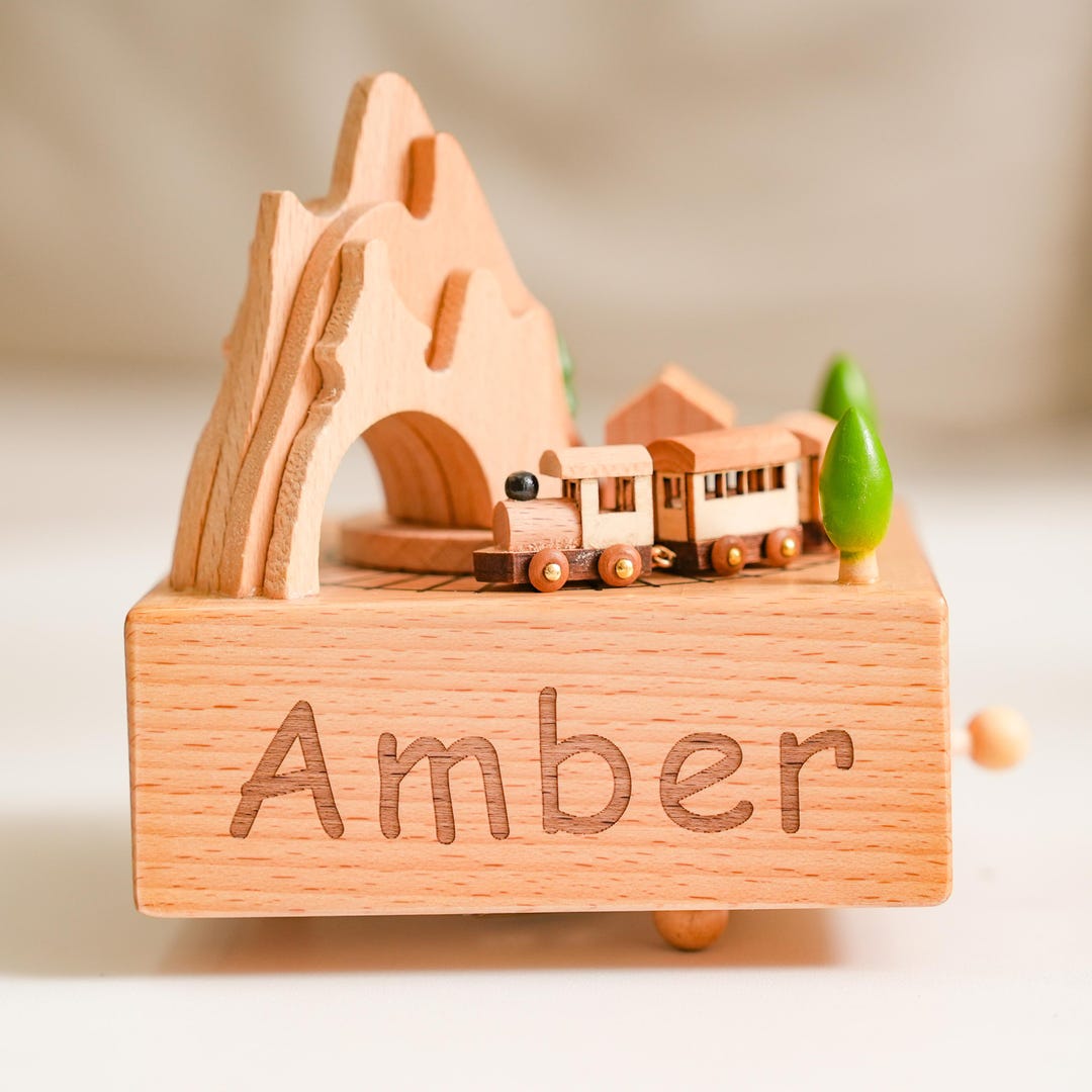 Personalized Music Box for Children, Engraved Music Box for Kids Gift ...