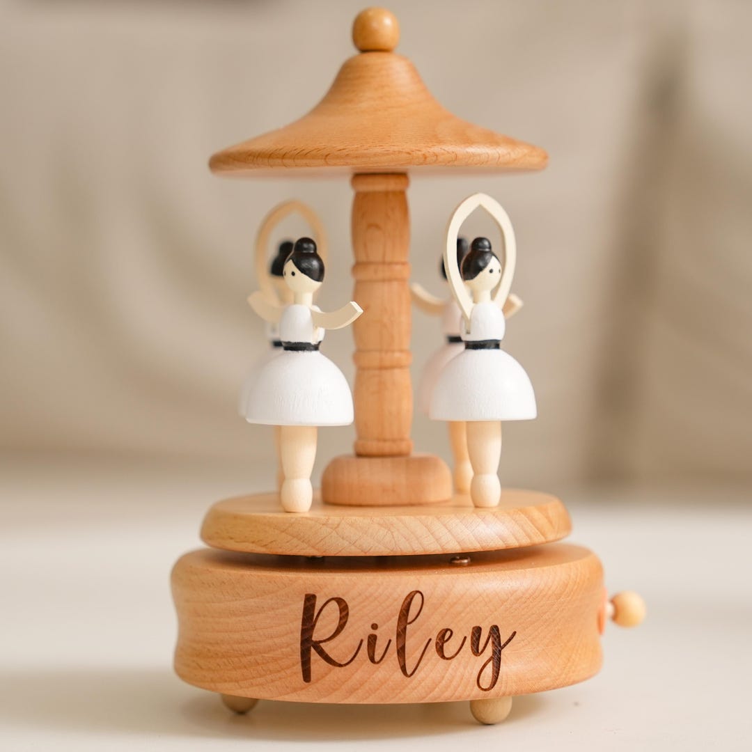 Personalized Wooden Music Box, Engraved Name Music Box, Birthday Gift ...