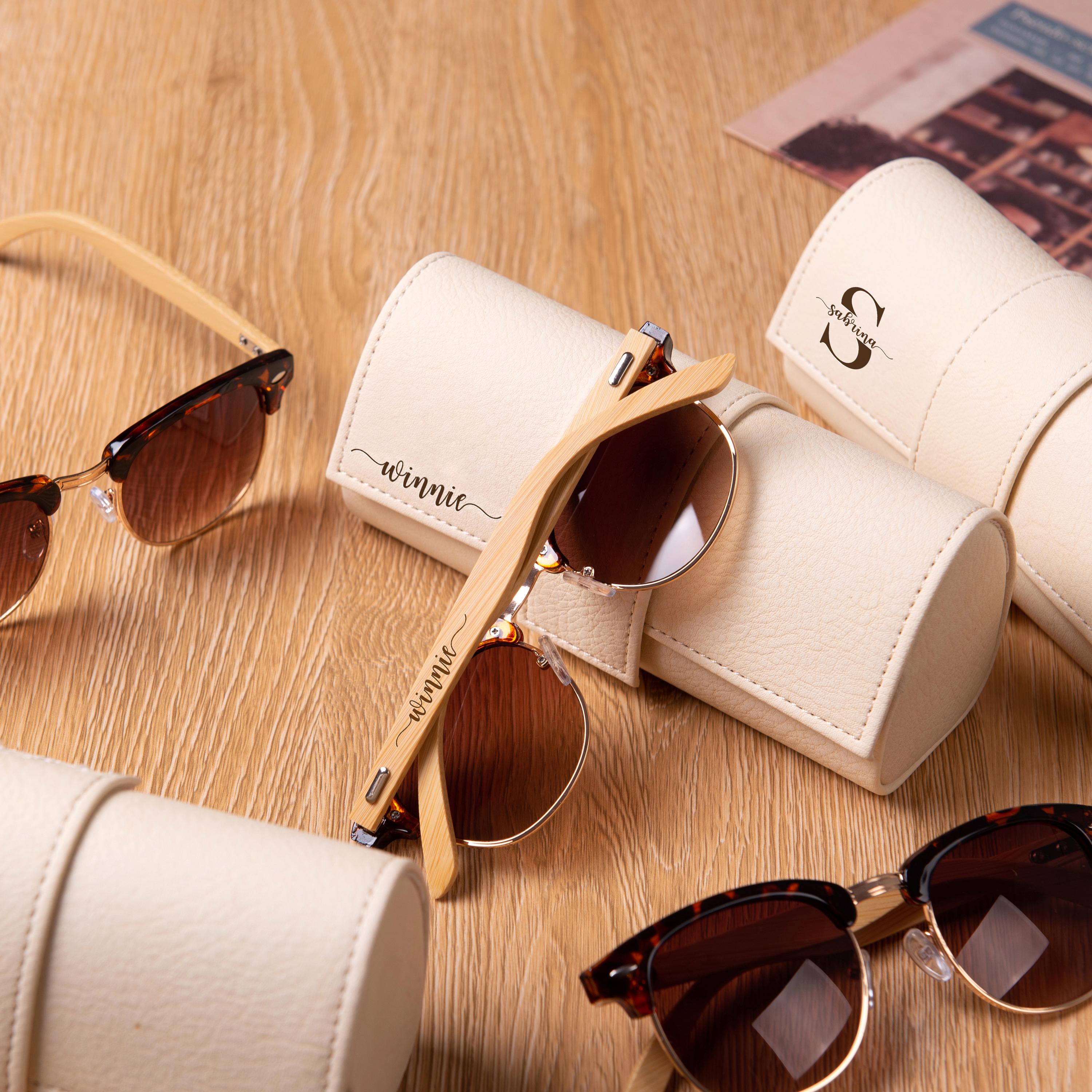 Personalized Women Sunglasses With Case, Bridesmaid Proposal Gifts ...