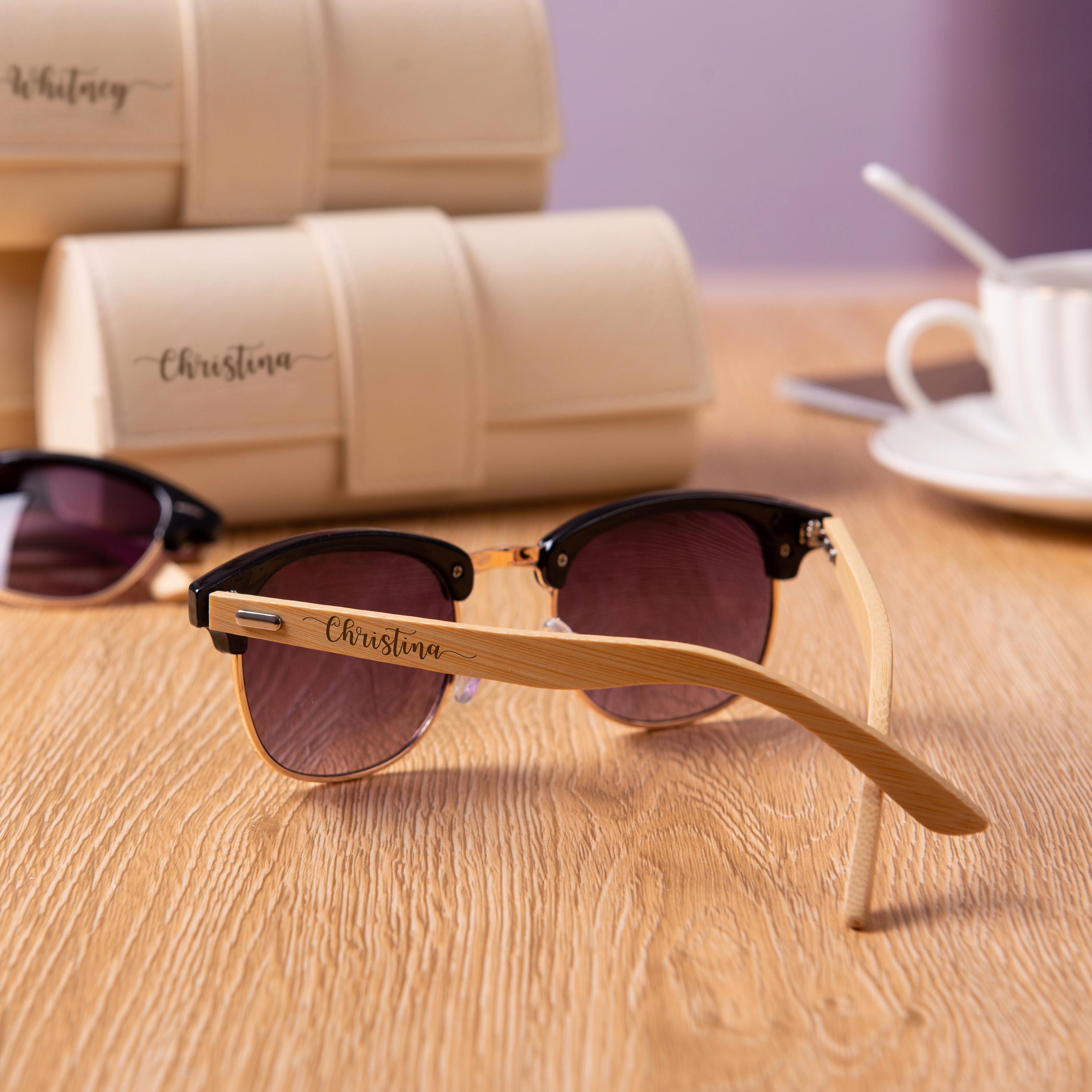 Personalized Women Sunglasses With Case, Bridesmaid Proposal Gifts ...