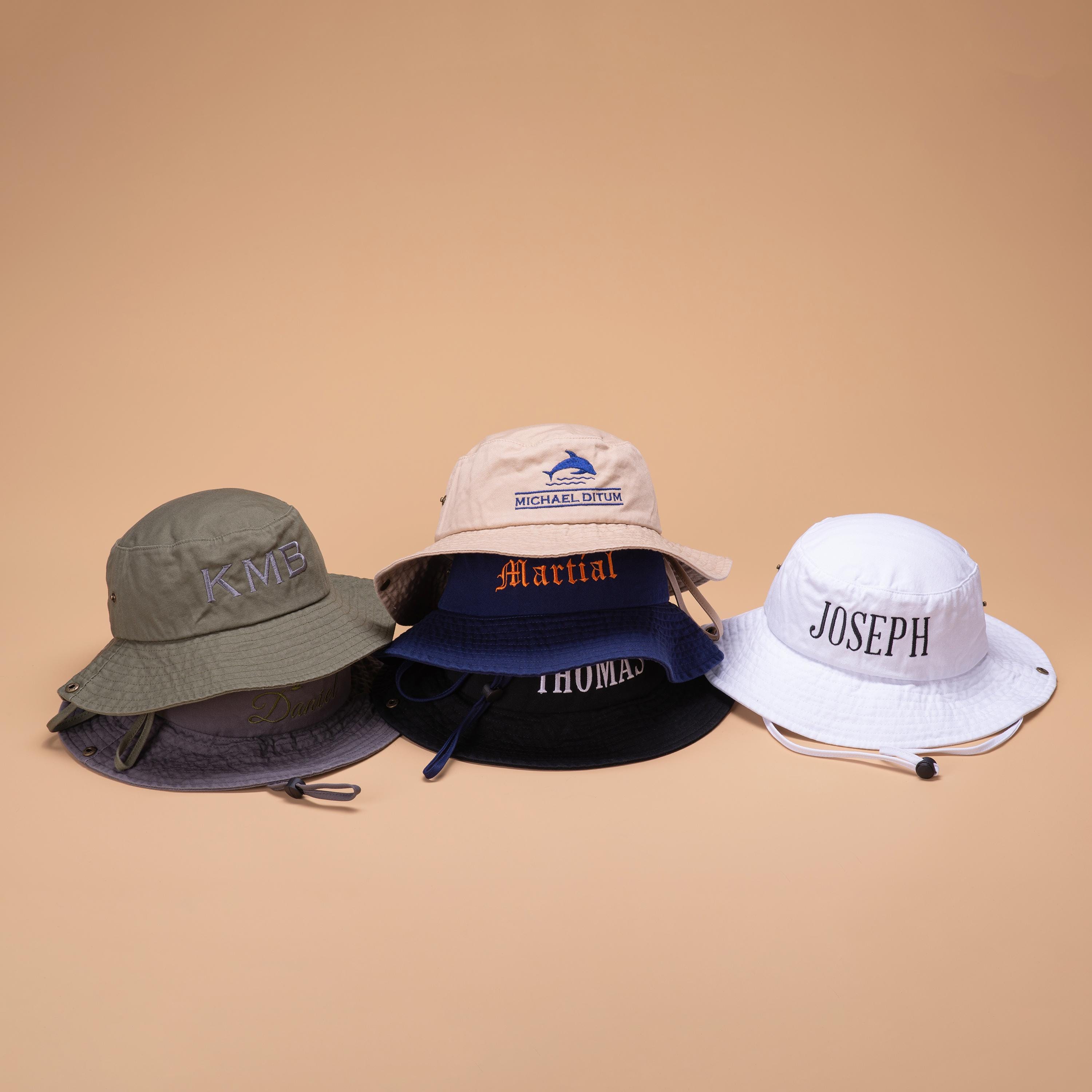Personalized Bucket Hats With Text, Custom Embroidered Hiking Hats for ...