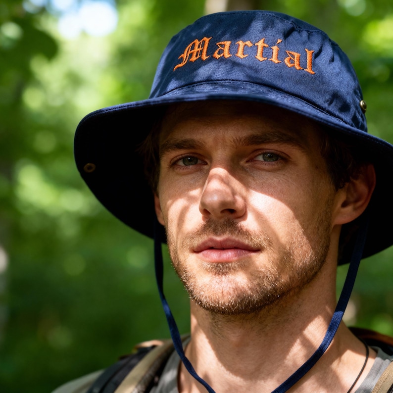 Personalized Embroidered Mens Bucket Hat, Custom Logo Hiking Cap ...