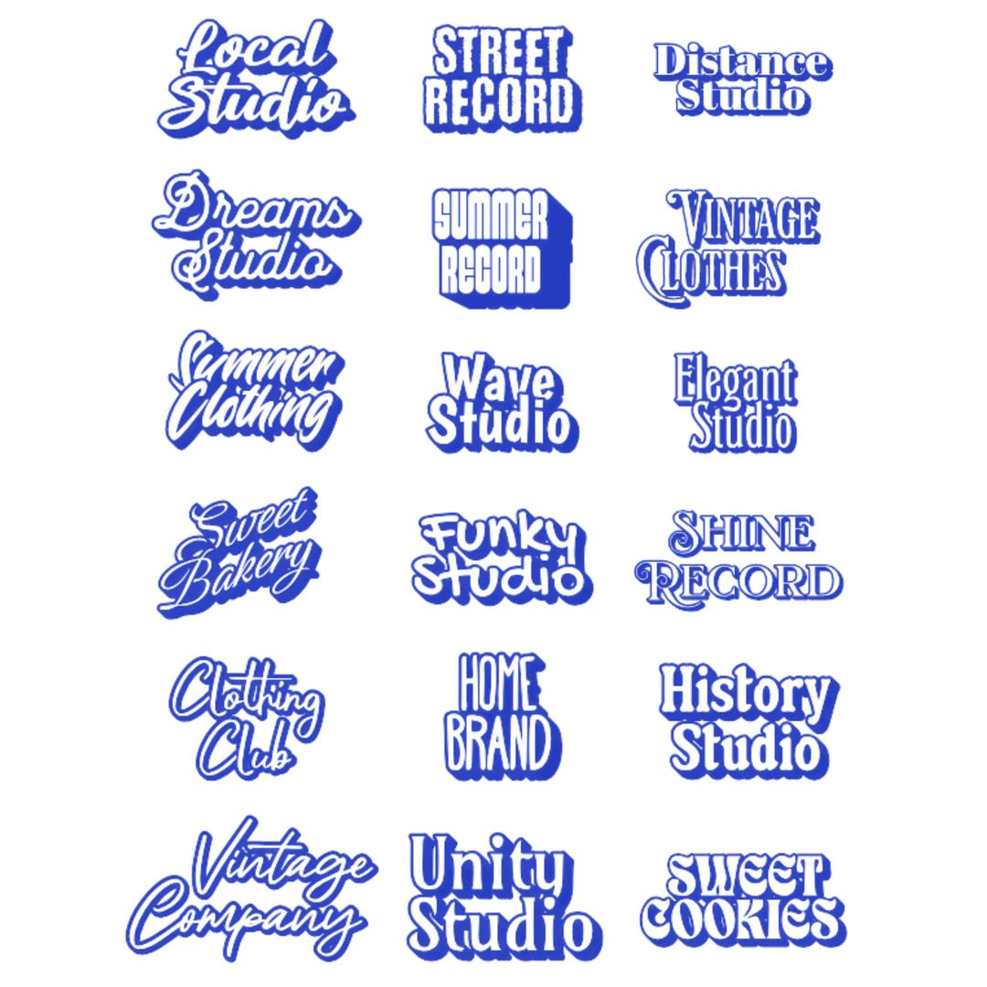 Retro Studio Logo SVG Bundle | Vintage Typography Designs (digital ...