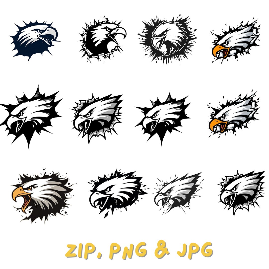 Eagle Mascot PNG & SVG Bundle: School Spirit Cut File - Etsy